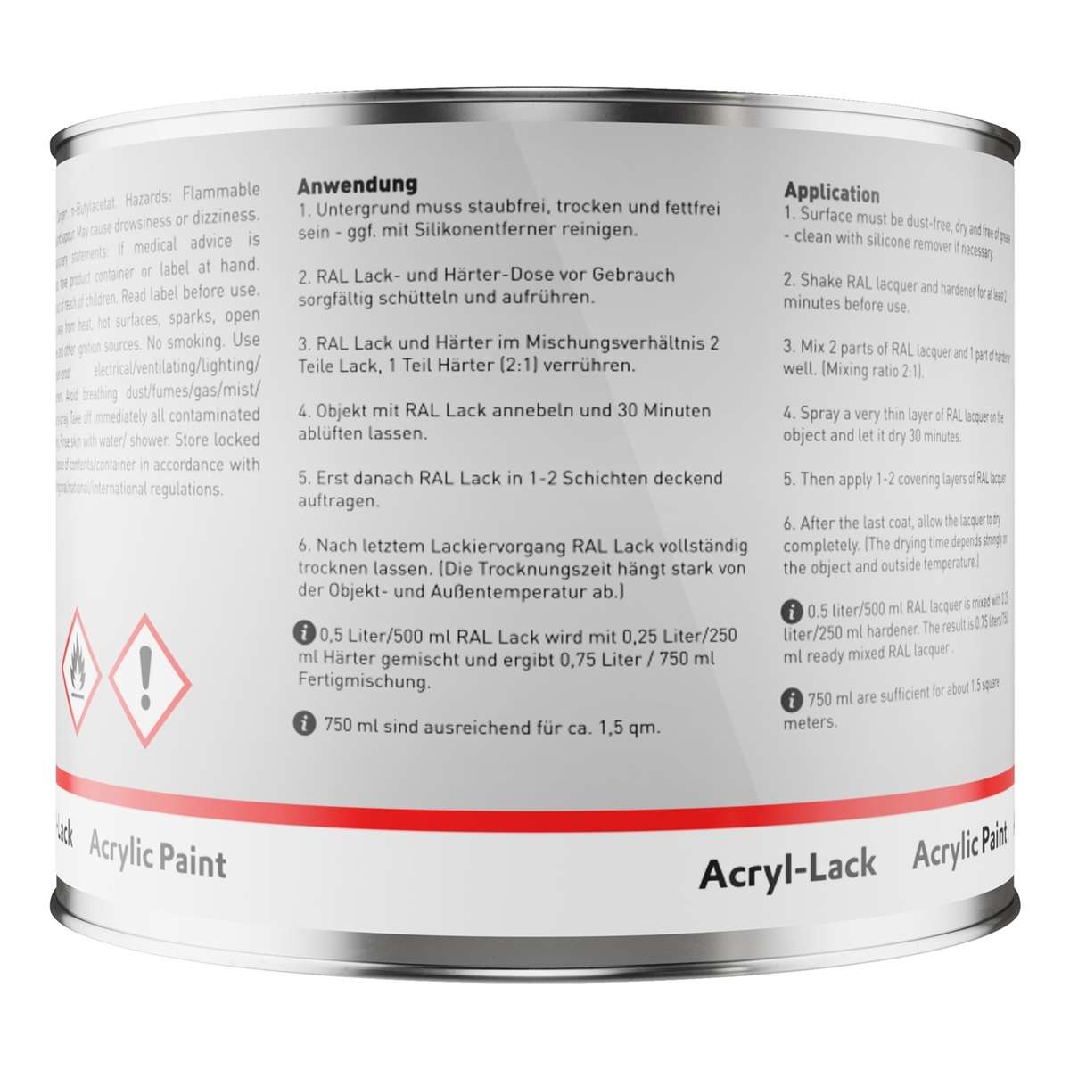 RAL 3000 Feuerrot / Flame red Dose - alle Glanzgrade / Varianten | MG PRIME